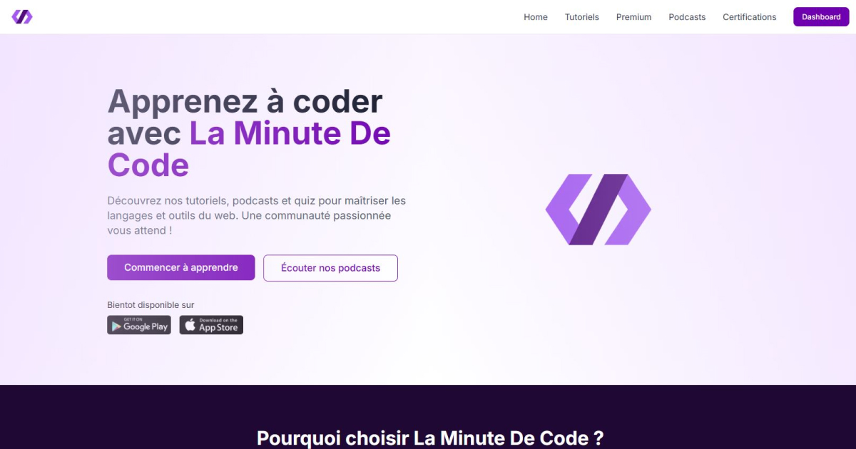Tutoriels Web Apprenez à Coder Avec La Minute De Code